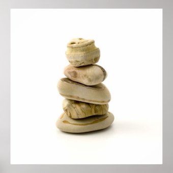 Rock Balancing Zen Art Poster | Zazzle