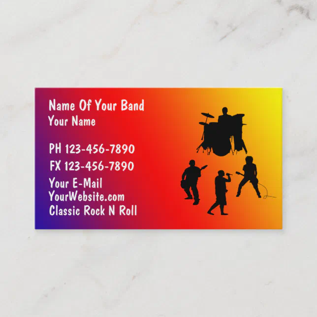 Rock Band Business Card | Zazzle