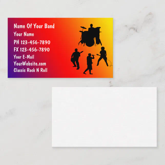 Rock Band Business Card | Zazzle