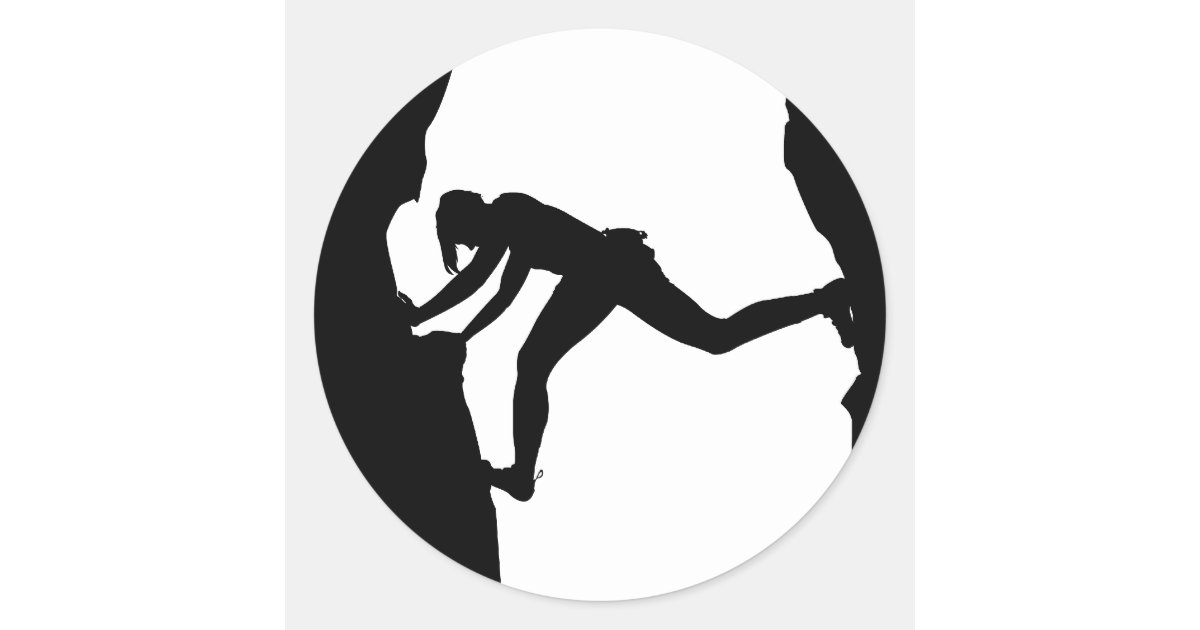 Rock Climber Bouldering Sticker | Zazzle