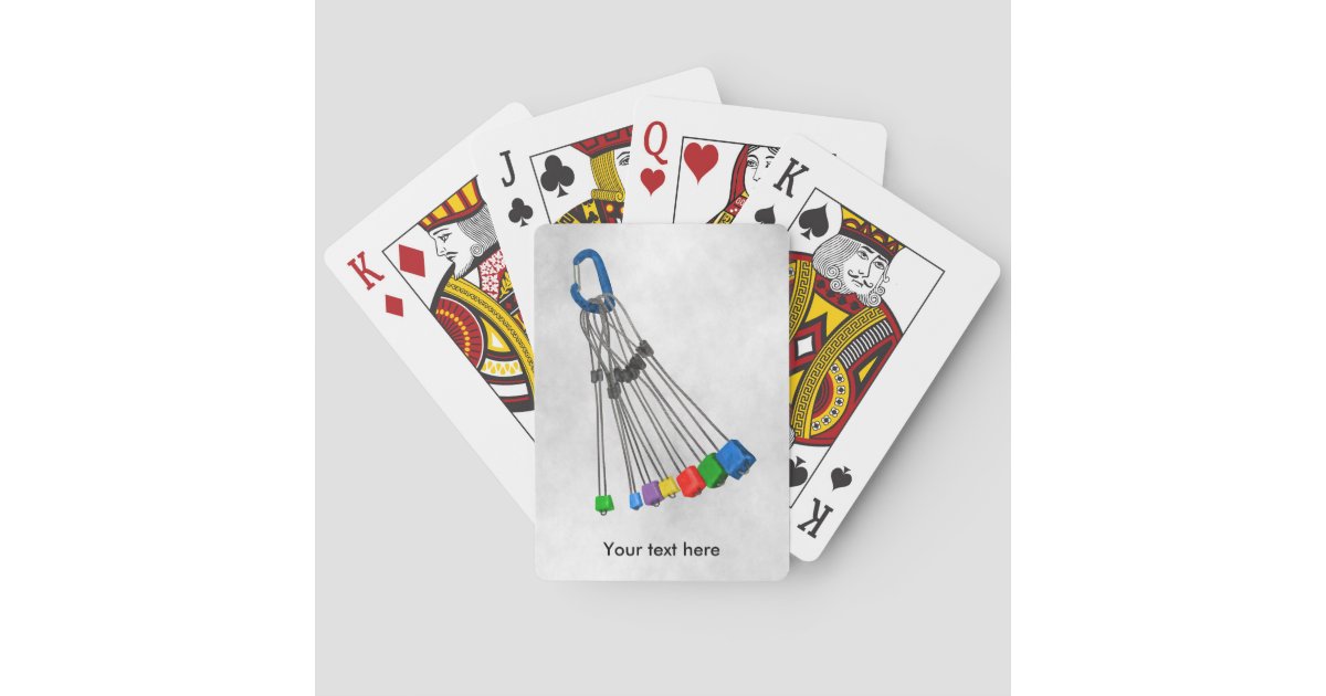 Rock Climbers Rack Of Wires Poker Cards | Zazzle