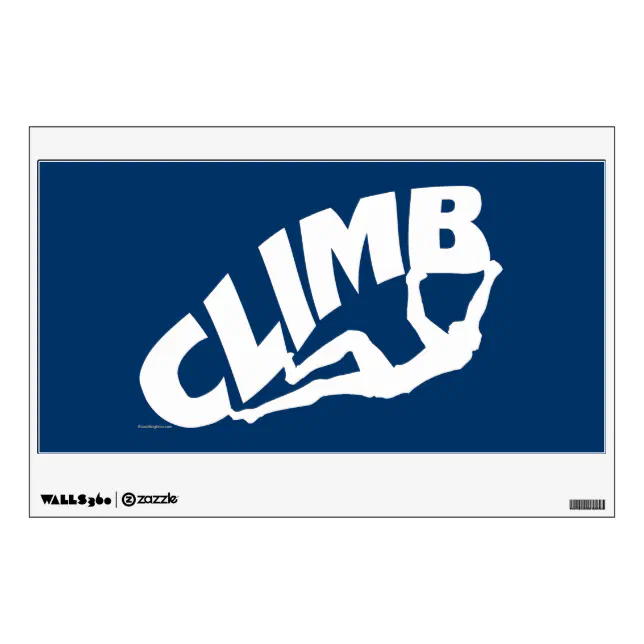 Rock Climbing, Bouldering Wall Decal | Zazzle