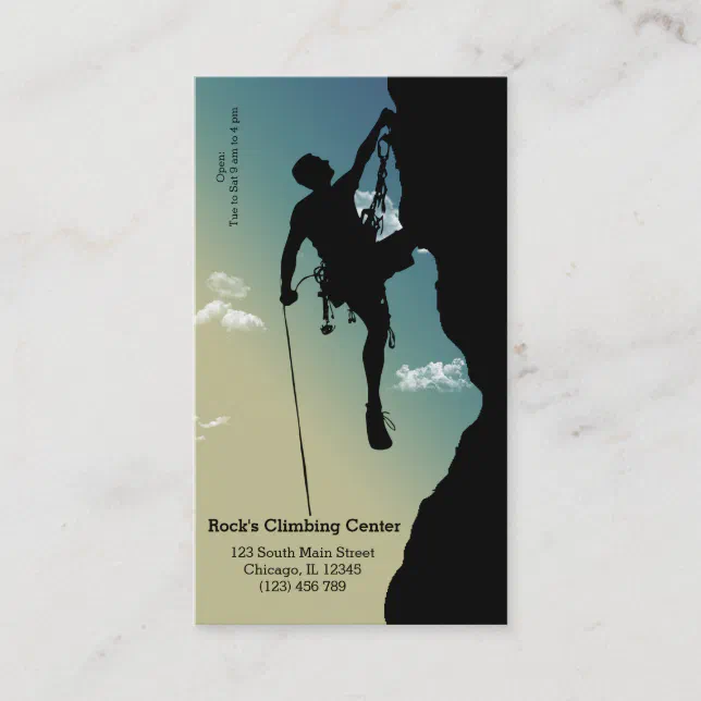 Rock Climbing Business Card | Zazzle