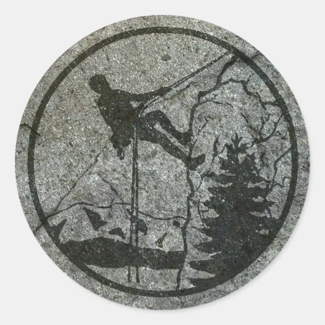 Rock Climbing Classic Round Sticker | Zazzle