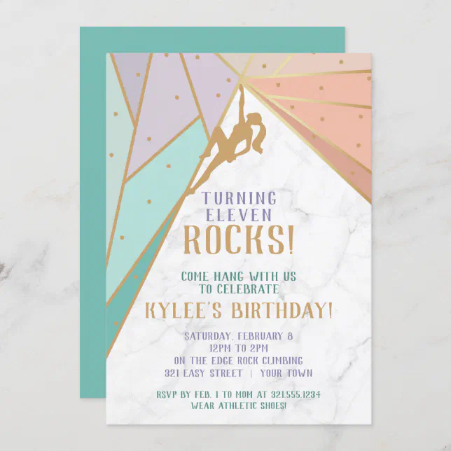 Rock Climbing Invitation | Zazzle