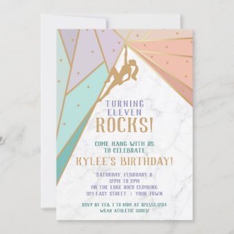 Rock Climbing Invitation | Zazzle