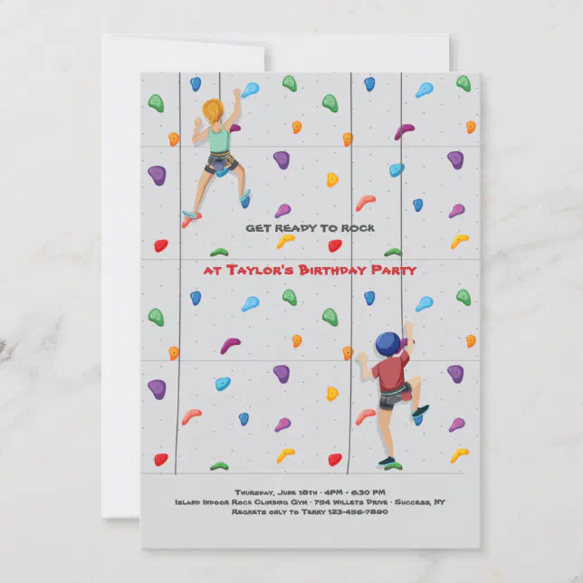 Rock Climbing Party 2 Invitation | Zazzle