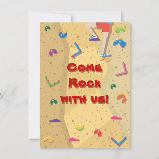 Rock Climbing Party Invitations | Zazzle