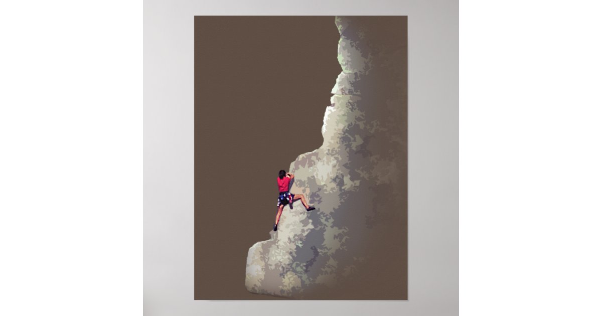 Rock Climbing Poster | Zazzle