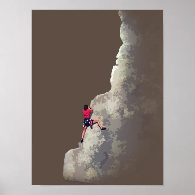 Rock Climbing Poster | Zazzle