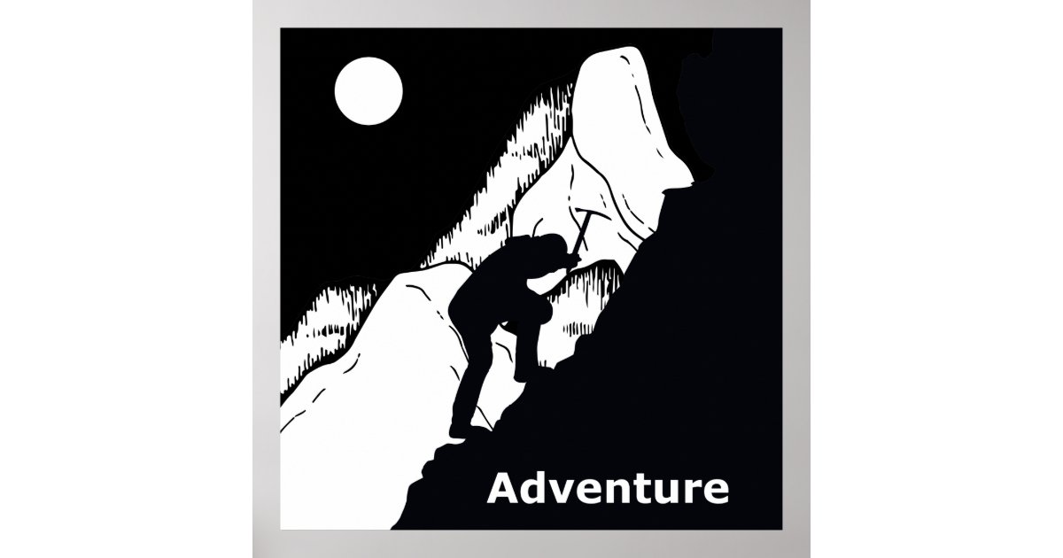 rock climbing rockclimbing poster | Zazzle