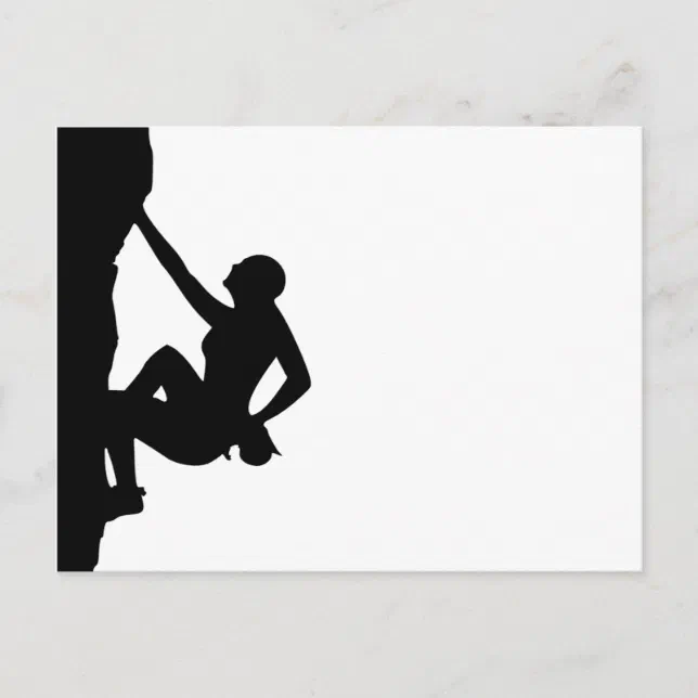 Rock Climbing Silhouette Postcard | Zazzle