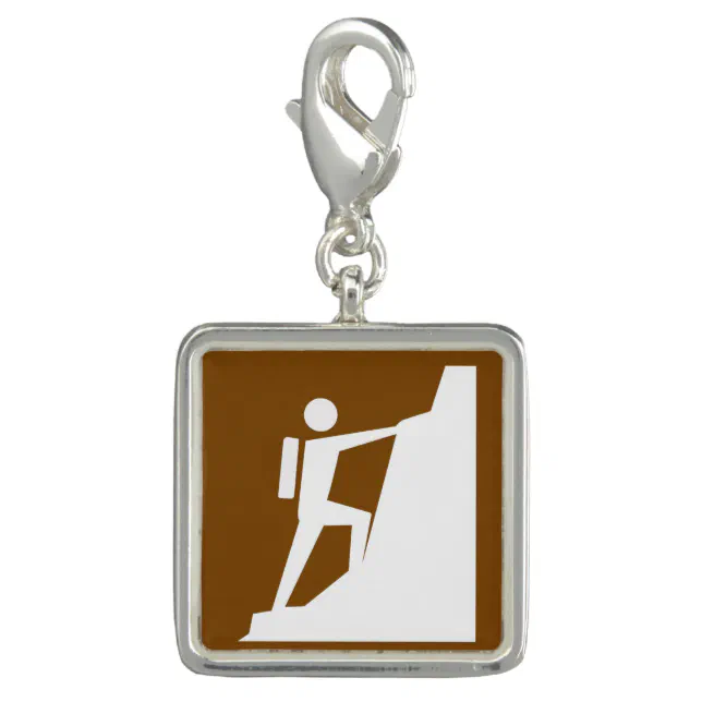 Rock Climbing Symbol Sign Charm | Zazzle