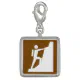Rock Climbing Symbol Sign Charm | Zazzle
