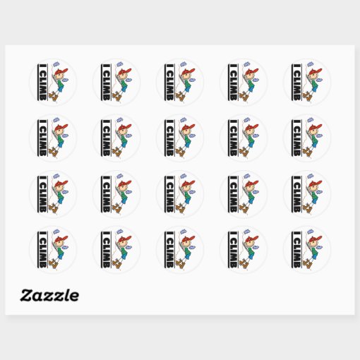 Rock Climbing Tshirts and Gifts Classic Round Sticker | Zazzle