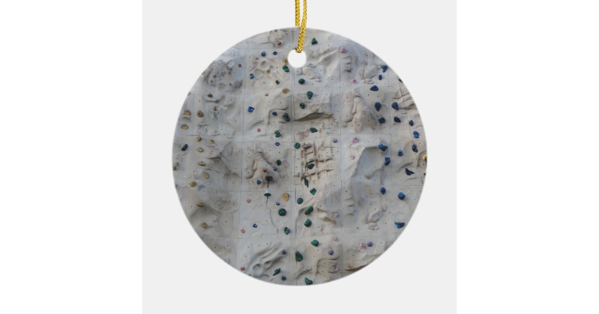 Rock Climbing Wall Ceramic Ornament | Zazzle