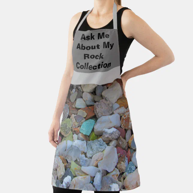 Rock Collection Nature Rockhound Colorful Stones Apron | Zazzle