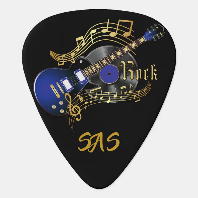 Rock Guitar - Blue Guitar Pick | Zazzle