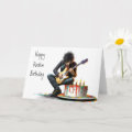 Rock Music Guitarist - Cool Happy Rockin Birthday Card | Zazzle