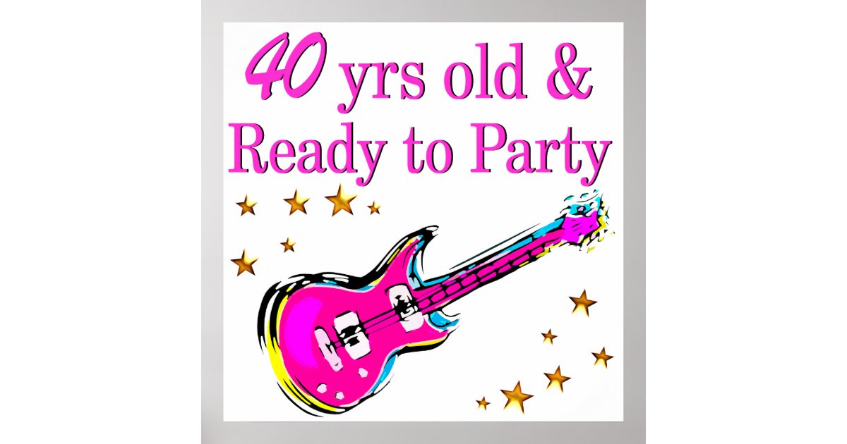 ROCK N ROLL 40TH POSTER | Zazzle
