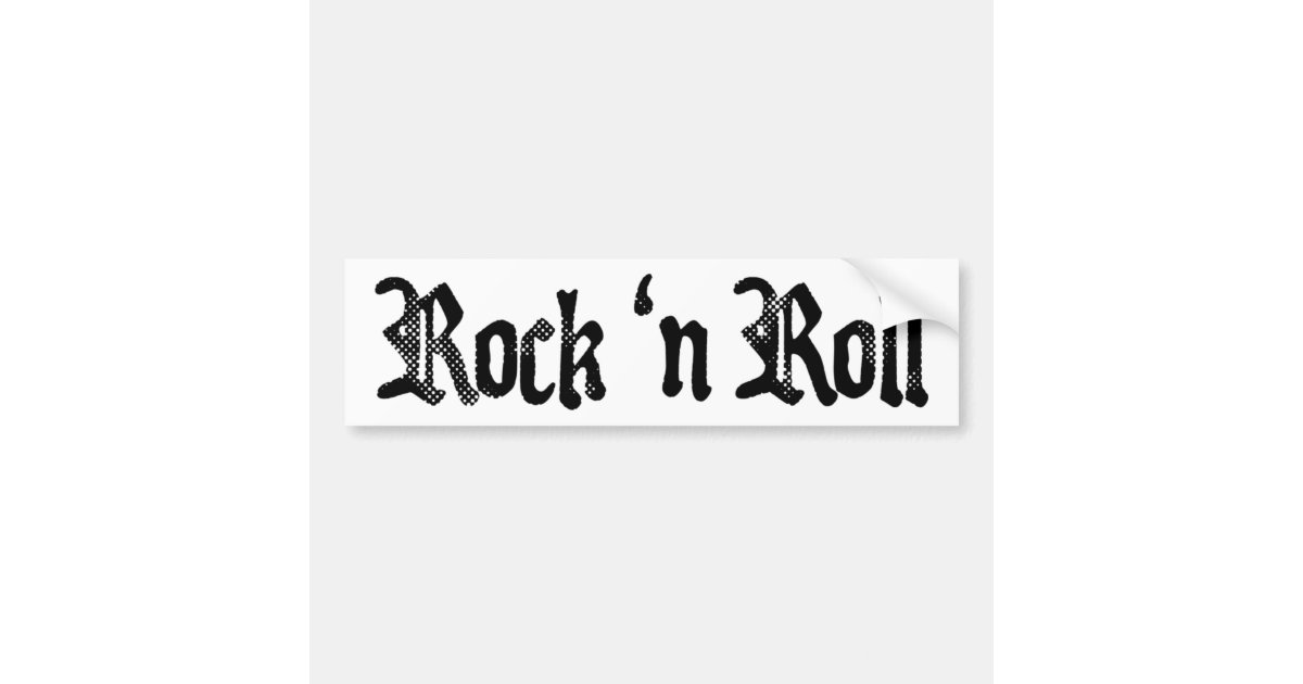 rock n roll bumper sticker | Zazzle