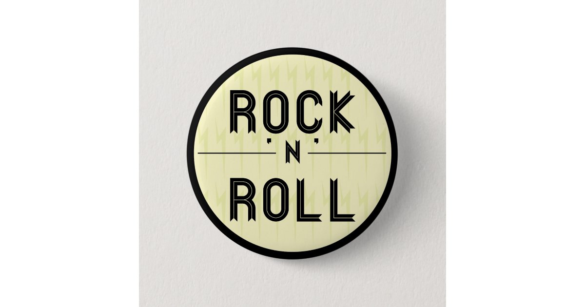 Rock n Roll Button | Zazzle