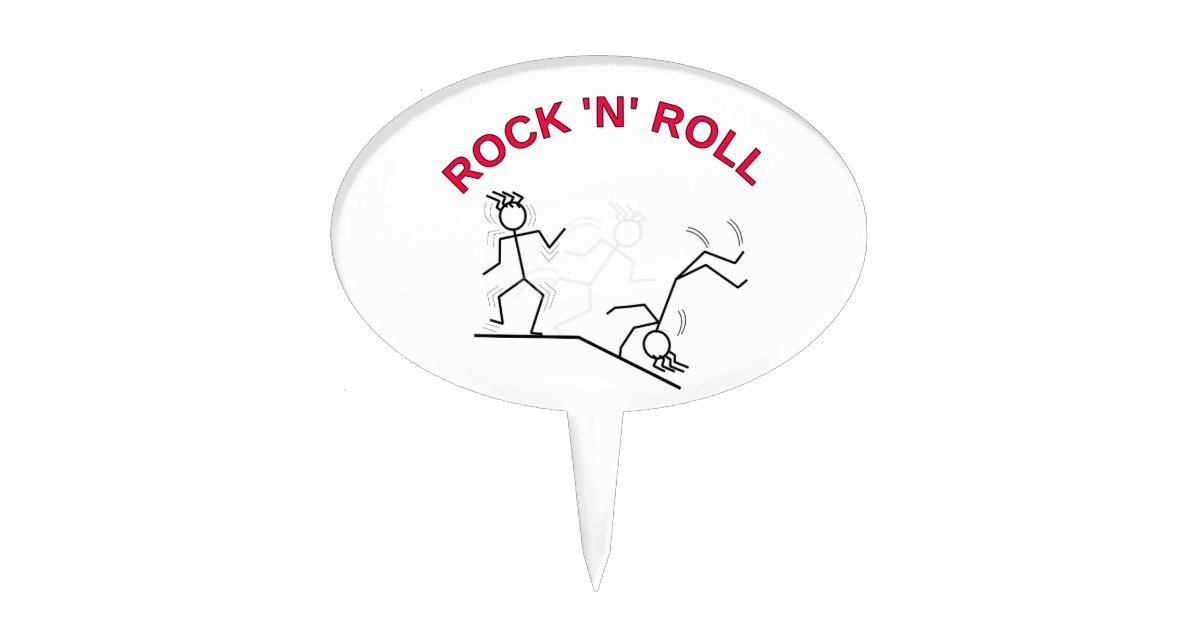 Rock 'N' Roll Cake Topper | Zazzle