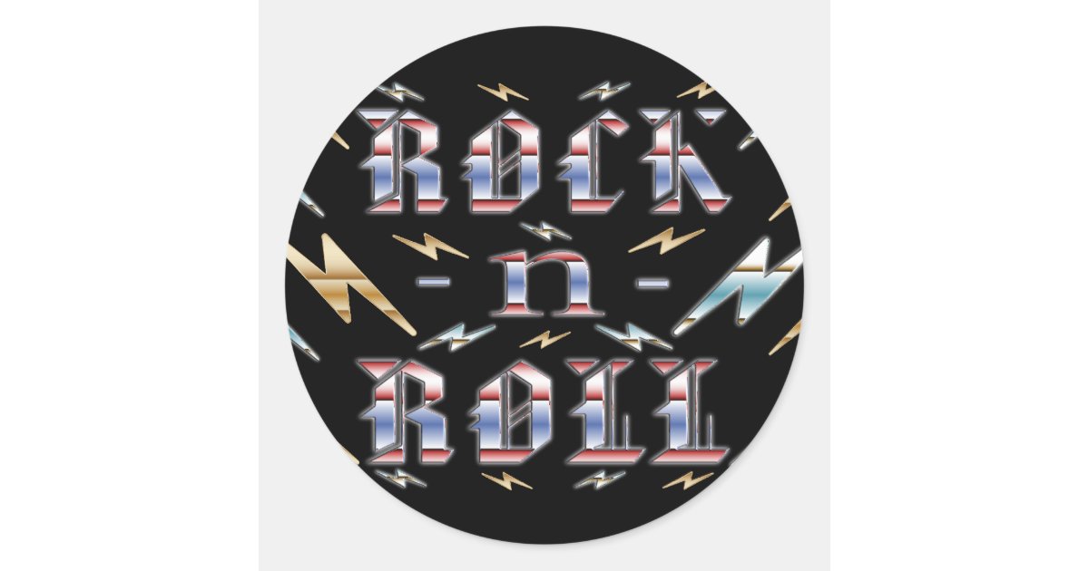 Rock-n-Roll Classic Round Sticker | Zazzle