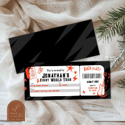 Rock n Roll First World Tour Birthday Ticket | Zazzle