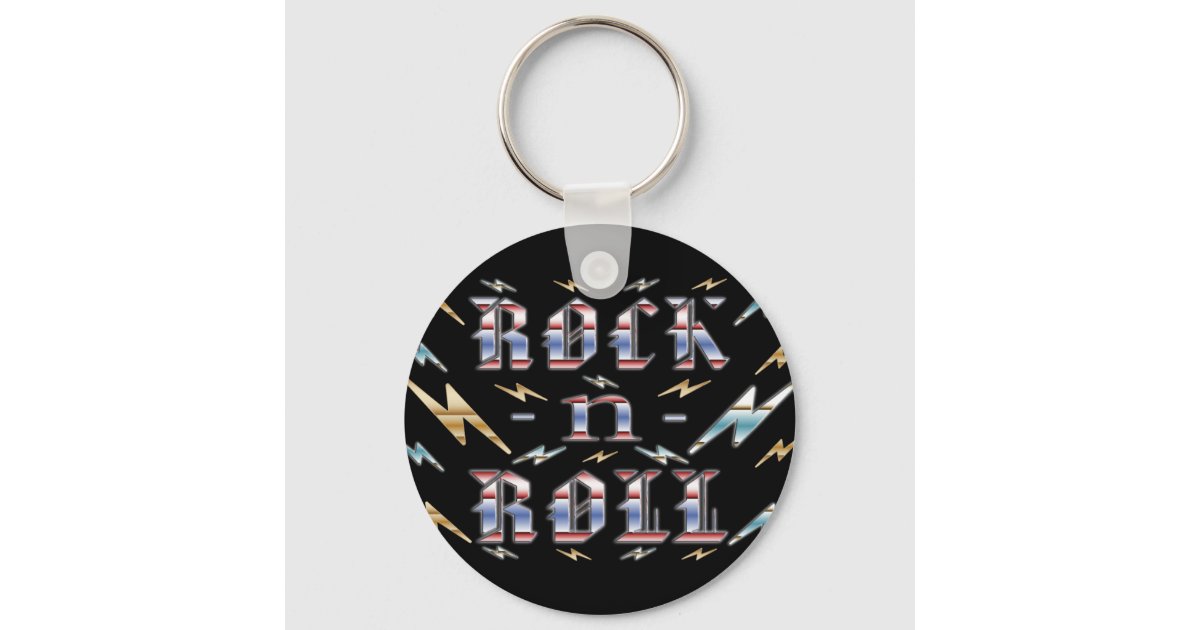 Rock-n-Roll Keychain | Zazzle