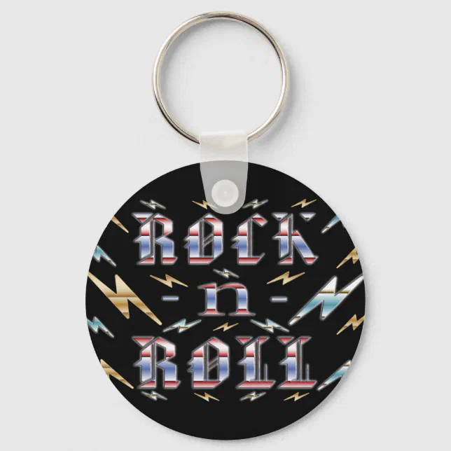 Rock-n-Roll Keychain | Zazzle