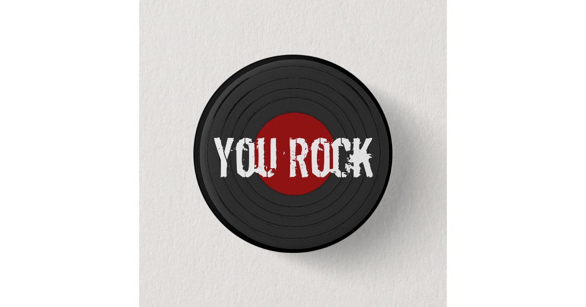 Rock N Roll Pinback Button | Zazzle
