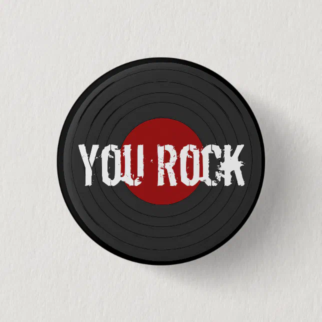 Rock N Roll Pinback Button | Zazzle