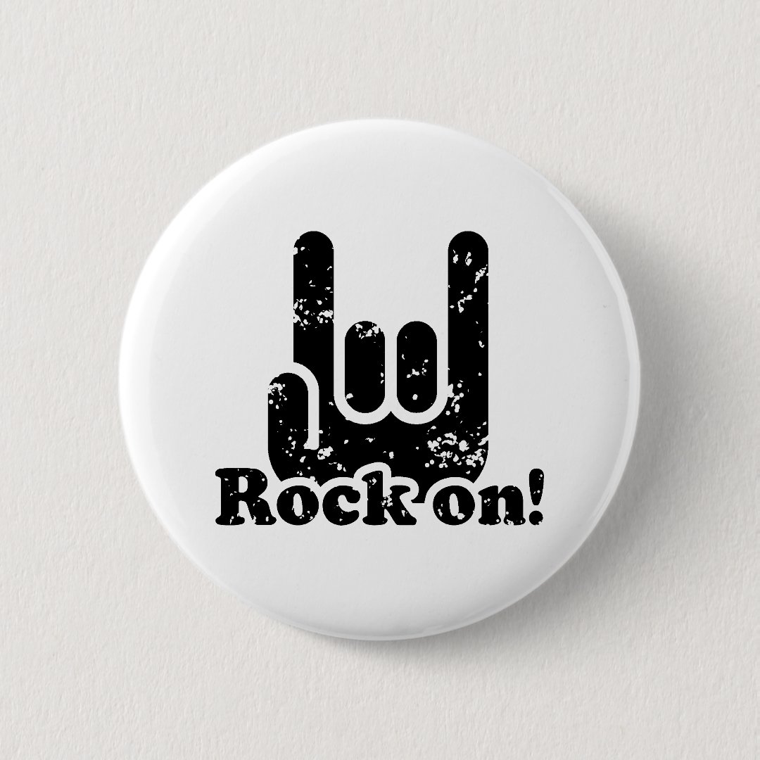 Rock On Button | Zazzle