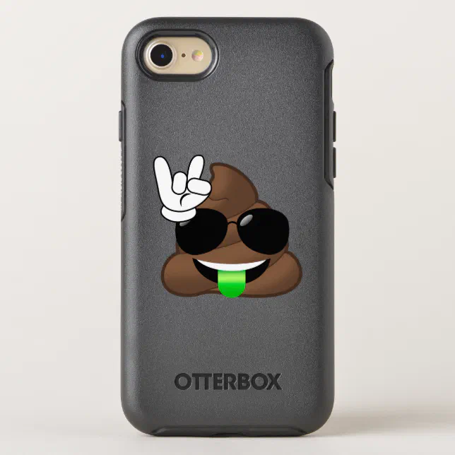 Rock On Cool Poop Emoji iPhone Case | Zazzle