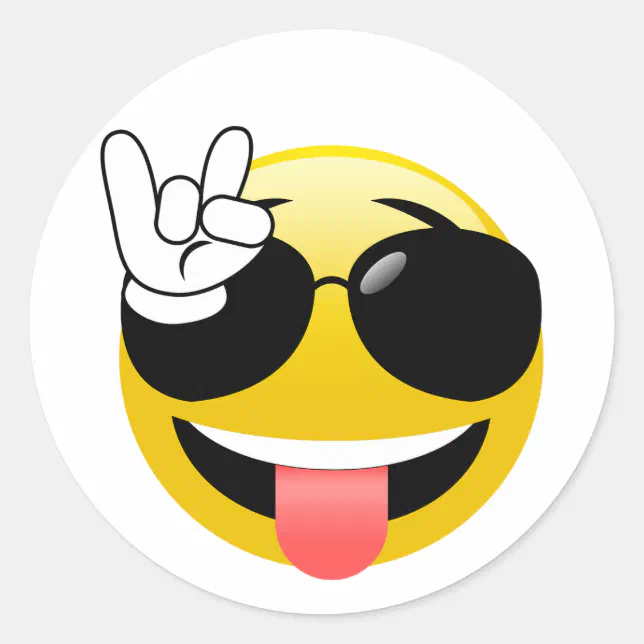 Rock On Emoji Stickers | Zazzle