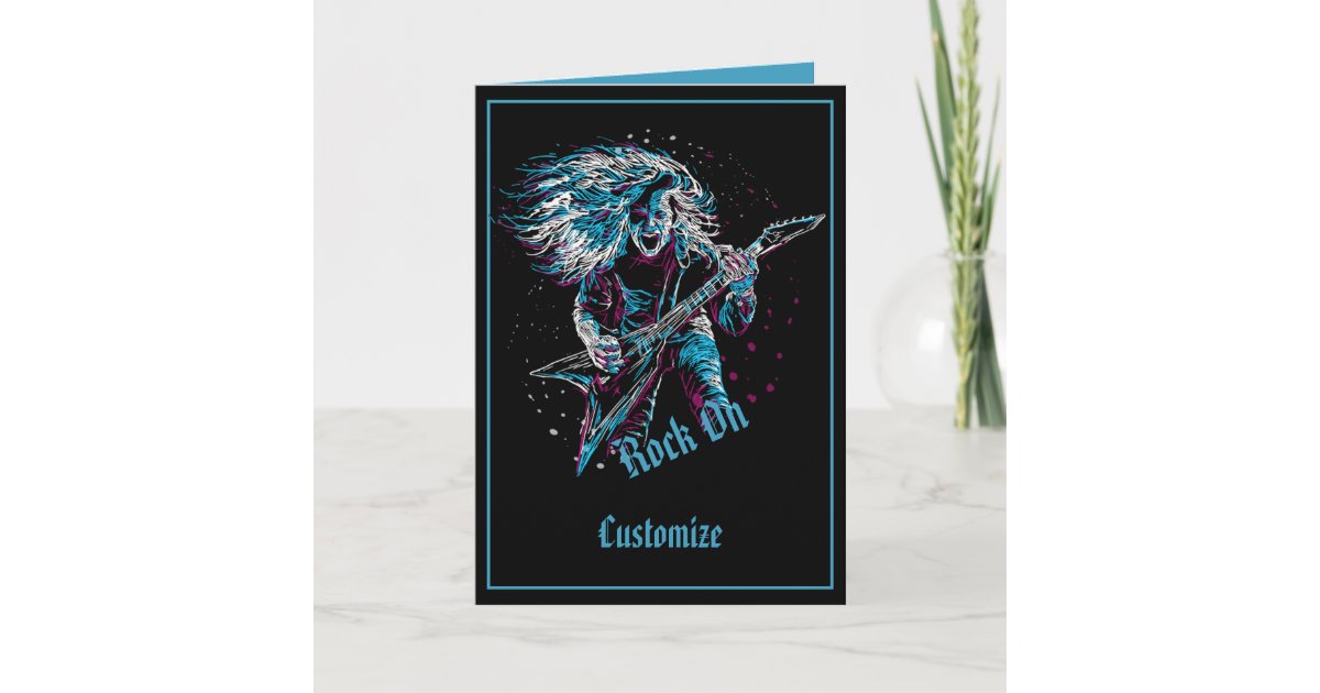 Rock On Heavy Metal Card | Zazzle