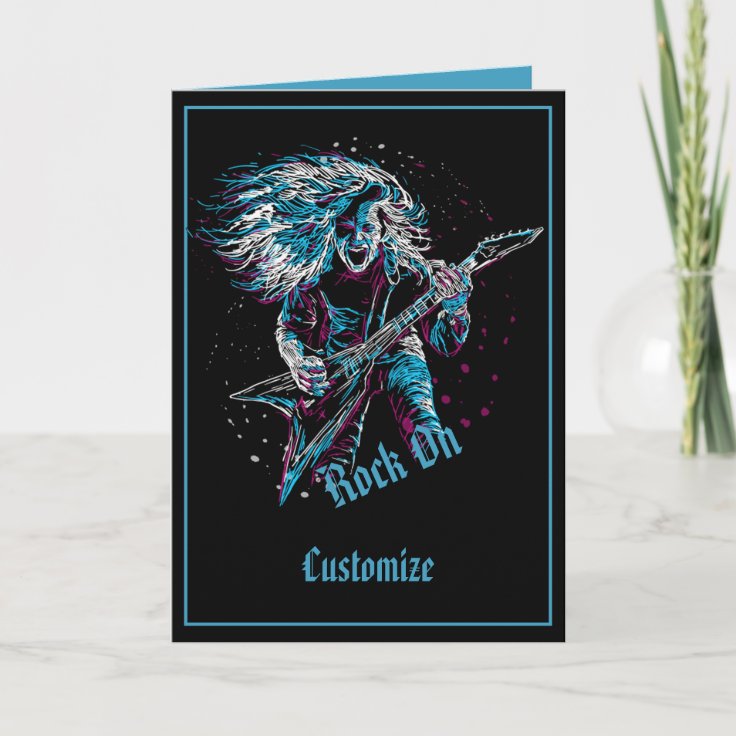 Rock On Heavy Metal Card | Zazzle