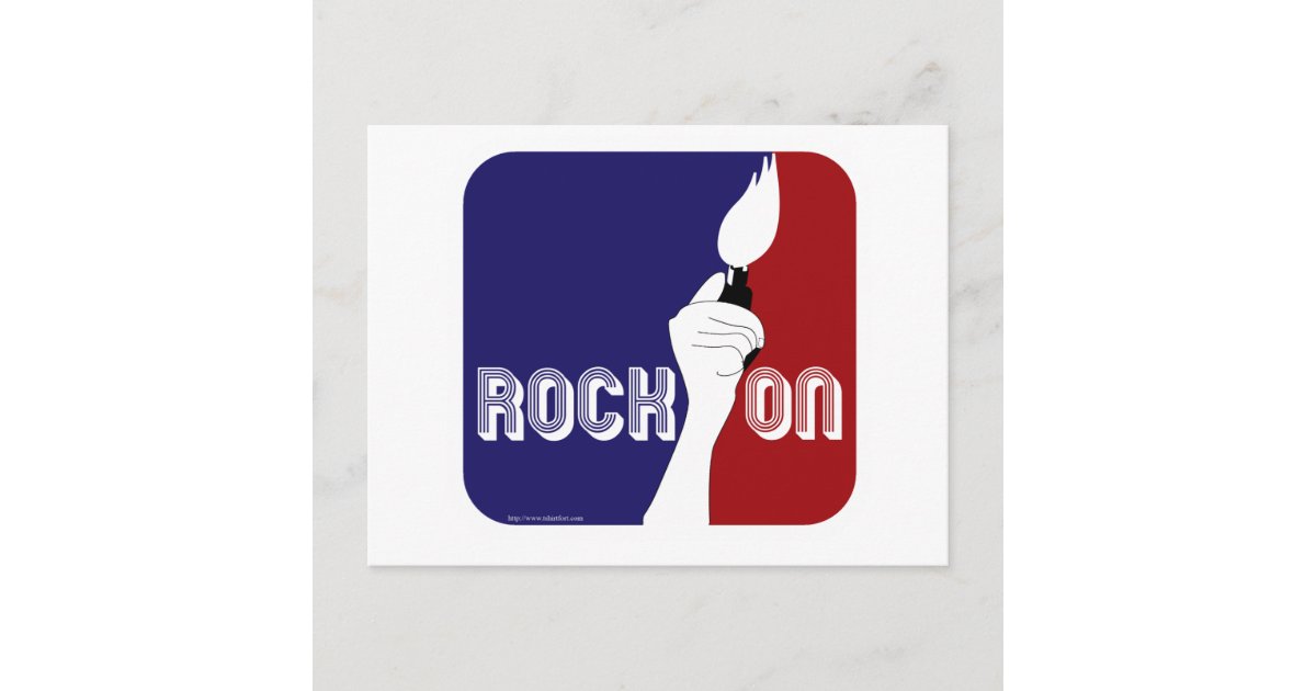 Rock On Logo Postcard | Zazzle