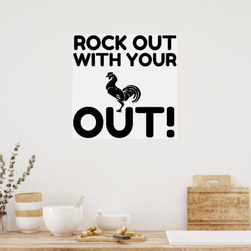 Rock Out Rooster Poster | Zazzle