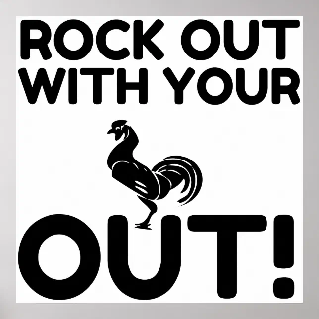 Rock Out Rooster Poster | Zazzle