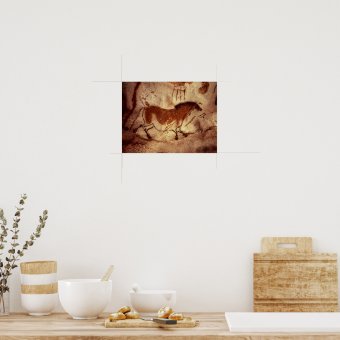 Rock painting of a horse, c.17000 BC Poster | Zazzle