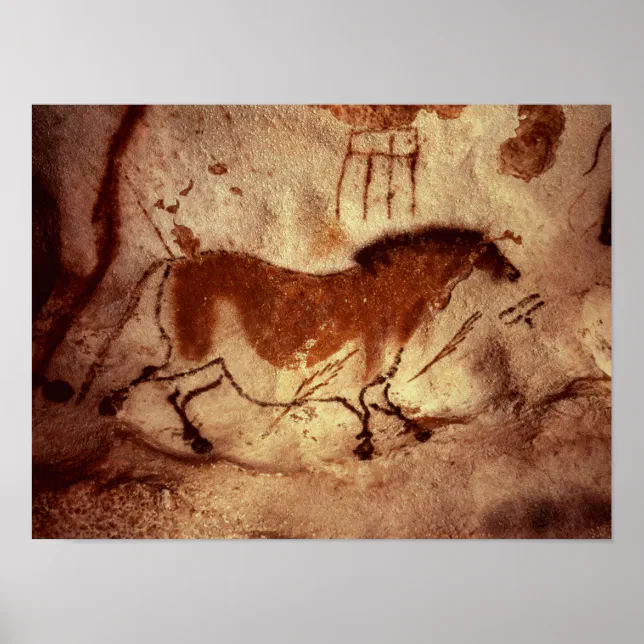 Rock painting of a horse, c.17000 BC Poster | Zazzle
