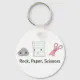 Rock Paper Scissors Keychain | Zazzle