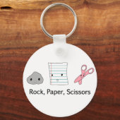 Rock Paper Scissors Keychain | Zazzle