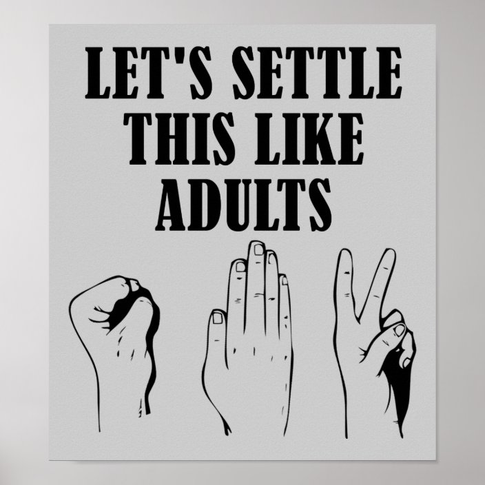 Rock Paper Scissors Poster | Zazzle.com