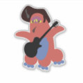 Rock Roll Monster Cute Cartoon Character Art Sticker | Zazzle