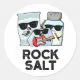 Rock Salt Funny Condiment Music Pun Classic Round Sticker | Zazzle