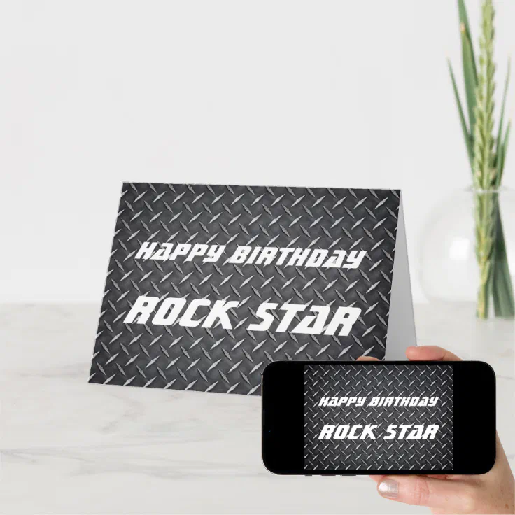 Rock Star Birthday Card | Zazzle