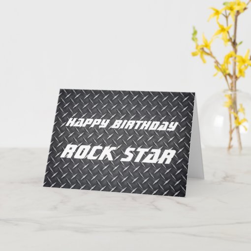 Rock Star Birthday Card | Zazzle